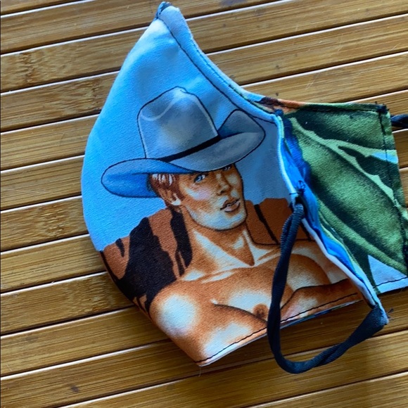 Handmade | Accessories | 2 Layer Face Mask With Ear Loops Sexy Cowboy ...